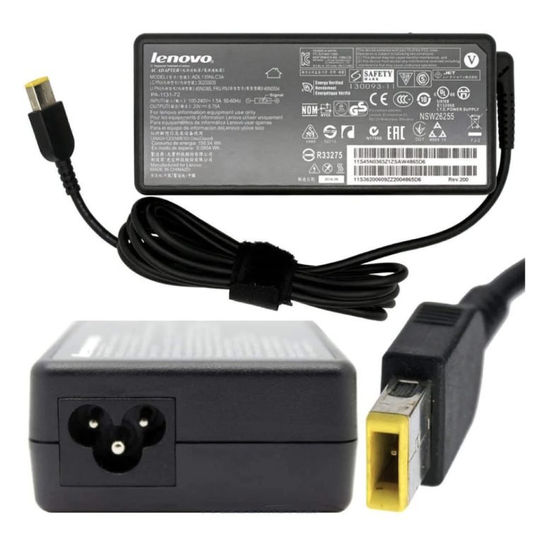 Lenovo ThinkPad T470s Square Tip Laptop Charger Adapter