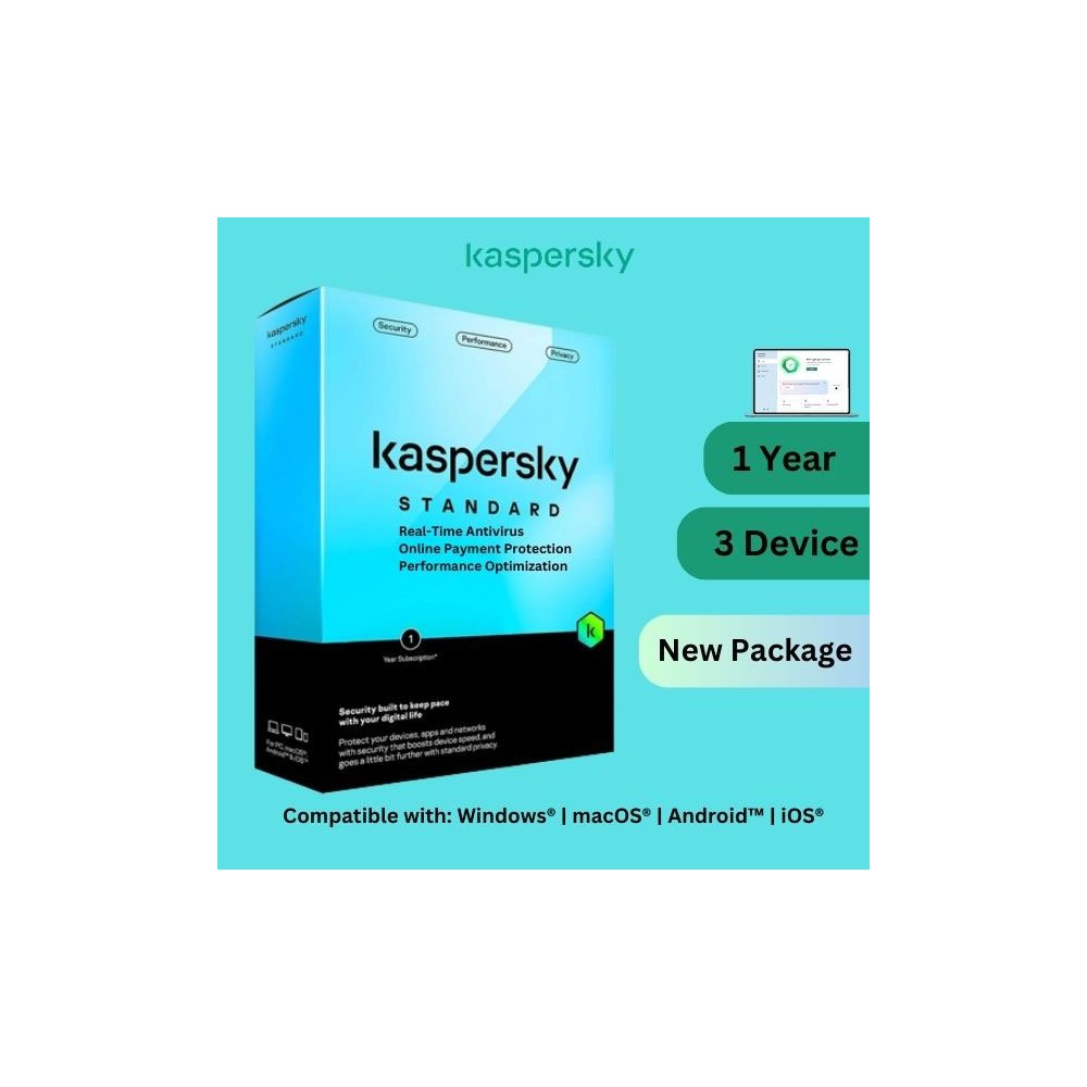 Buy Kaspersky Standard 3 User Antivirus – 1 Year License | Best Price ...